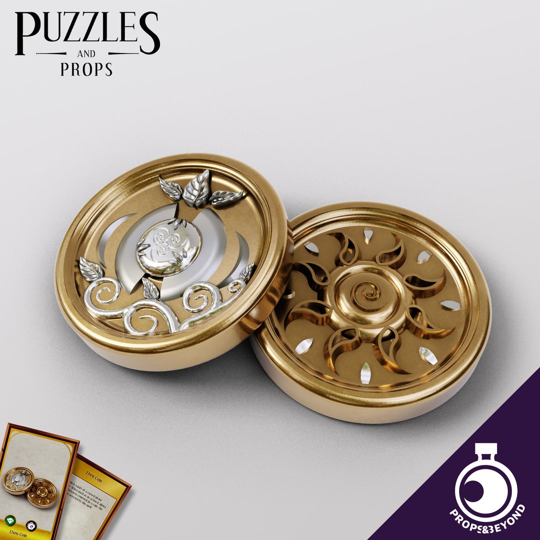 Elven Coin 3D Printed Dnd Prop TTRPG Puzzles and Props - Etsy