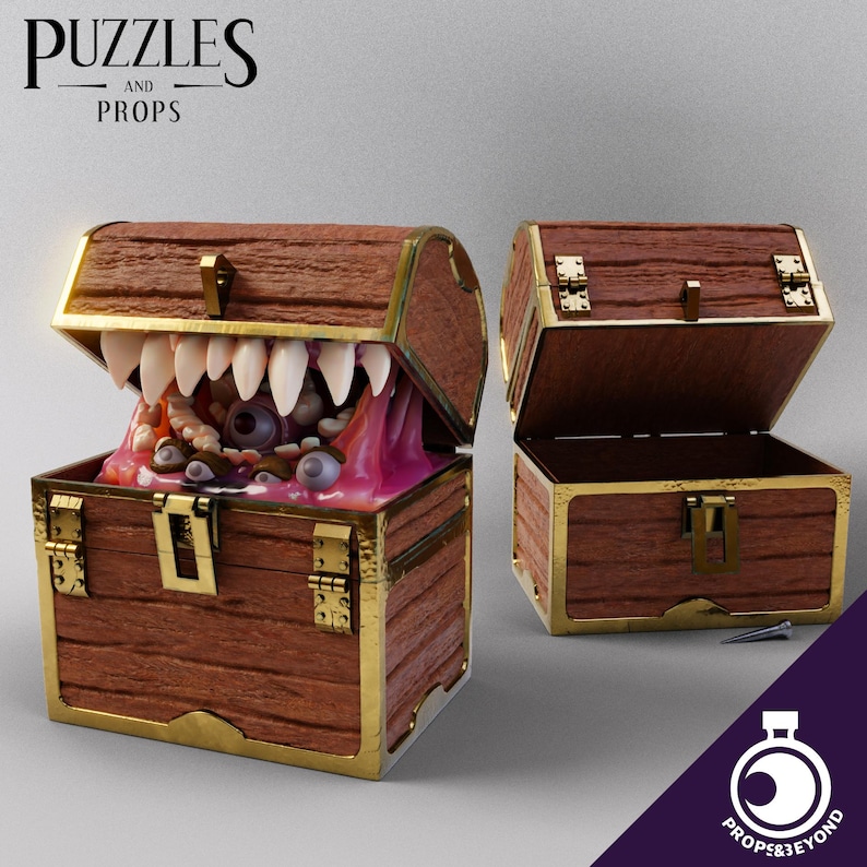 Chest Mimic - 3D Printed - Dnd - Prop - TTRPG - Puzzles and Props Life ...