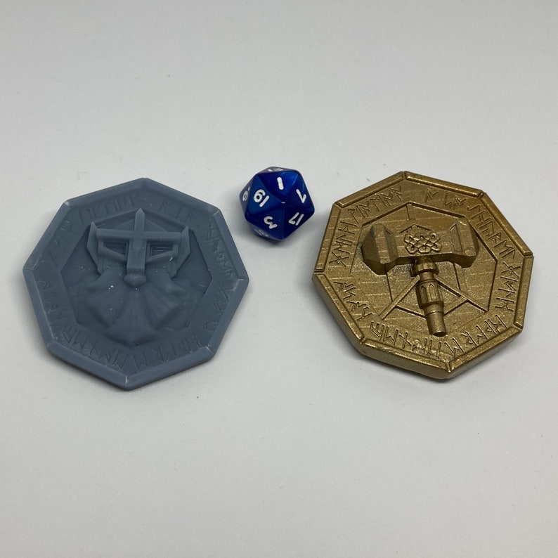 Dwarven Coin 3D Printed Dnd Prop TTRPG Puzzles and Props - Etsy
