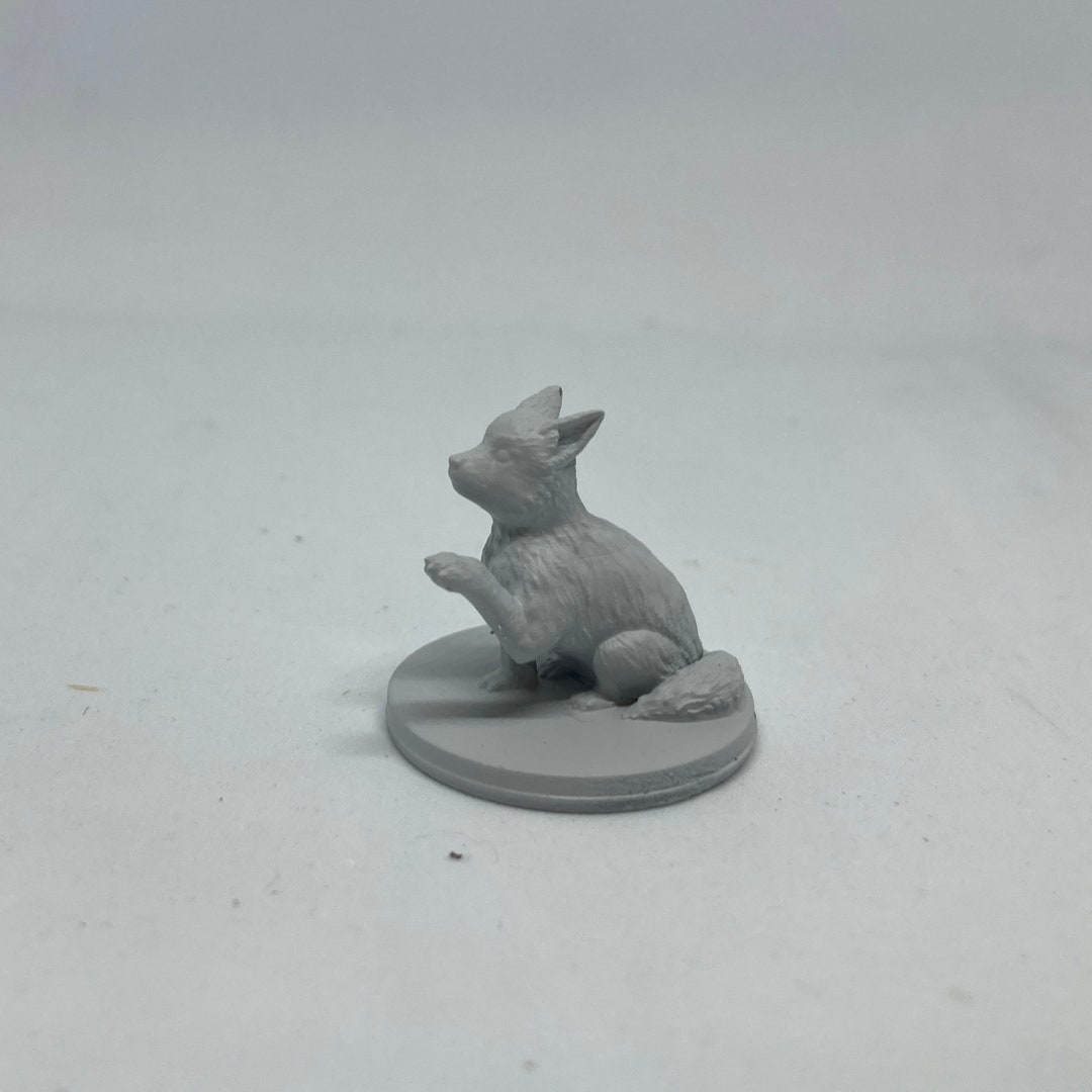 Baby Fox 3D Printed Resin Miniature - Etsy