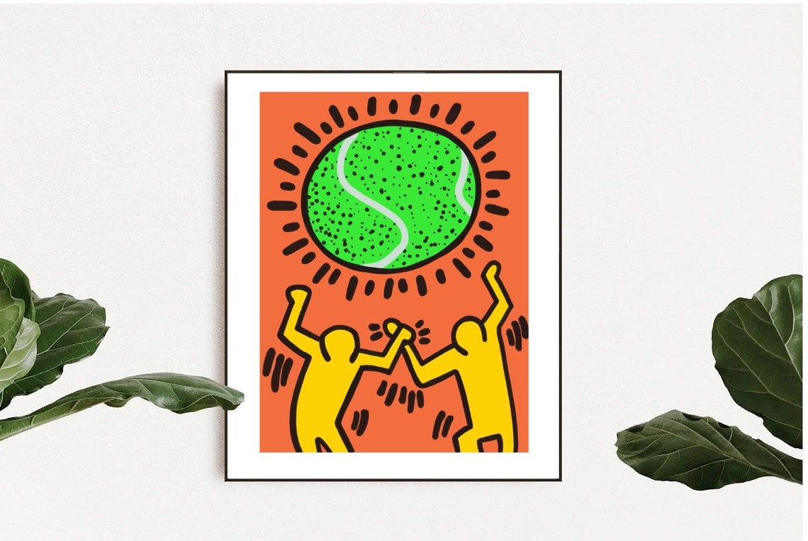 Tennis Keith Haring Sports Art - Etsy