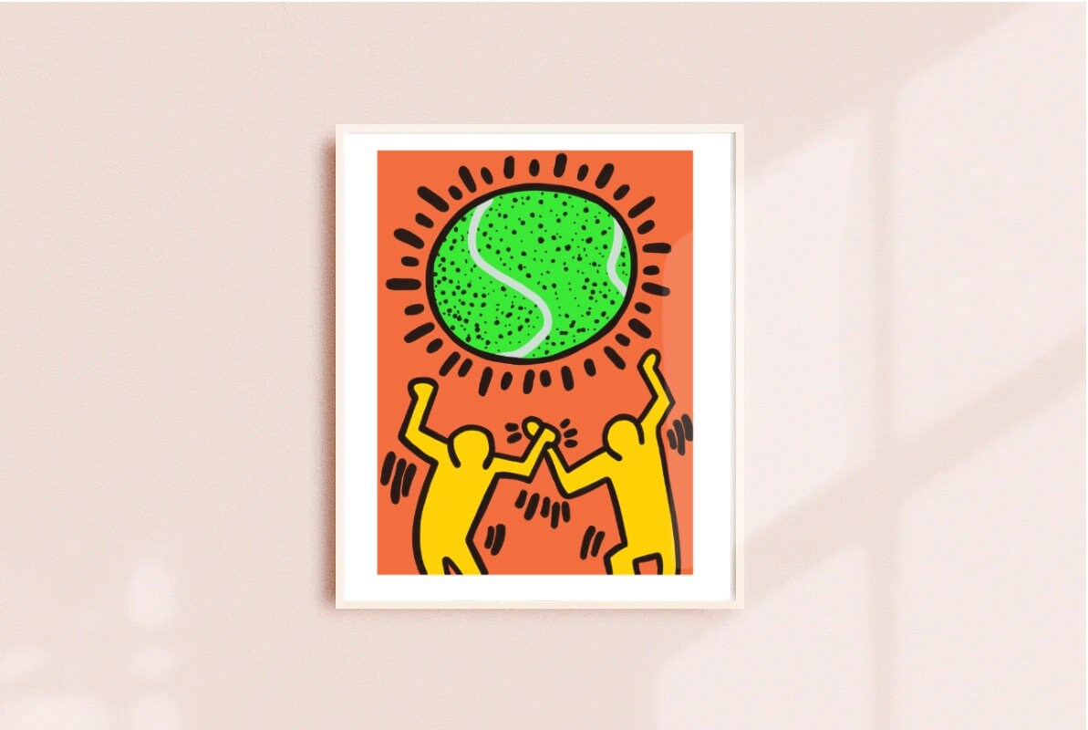 Tennis Keith Haring Sports Art - Etsy