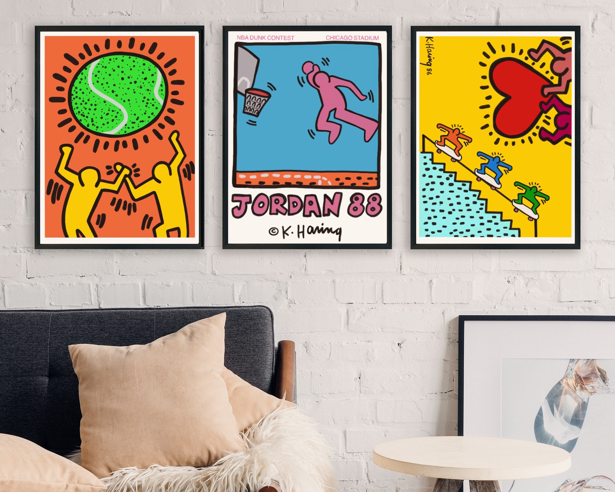 Tennis Keith Haring Sports Art - Etsy