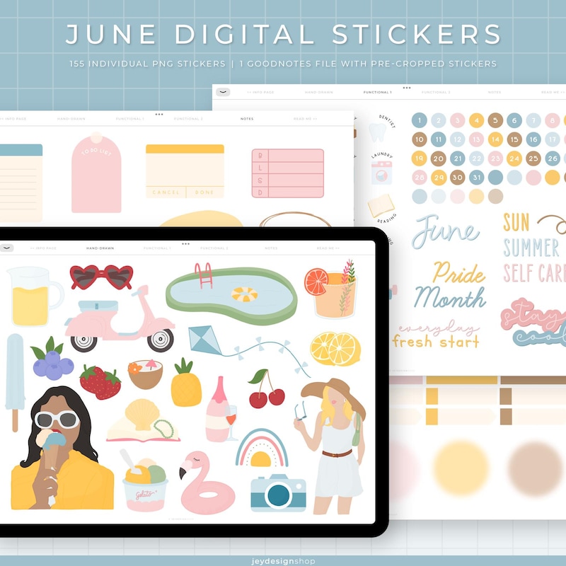 Cute June Calendar - Etsy