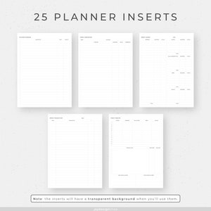 Budget Digital Planner Inserts | 25 Finances Tracker Templates | PDF ...