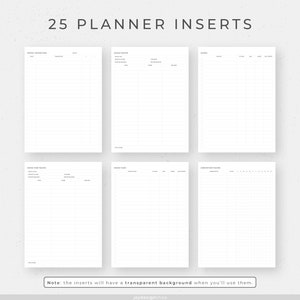 Budget Digital Planner Inserts | 25 Finances Tracker Templates | PDF ...