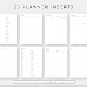 Budget Digital Planner Inserts | 25 Finances Tracker Templates | PDF ...