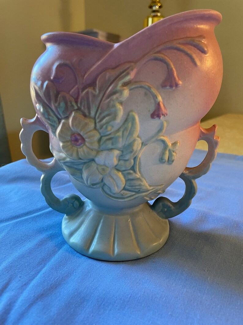 Vintage Pink Floral Hull Pottery Vase - Etsy