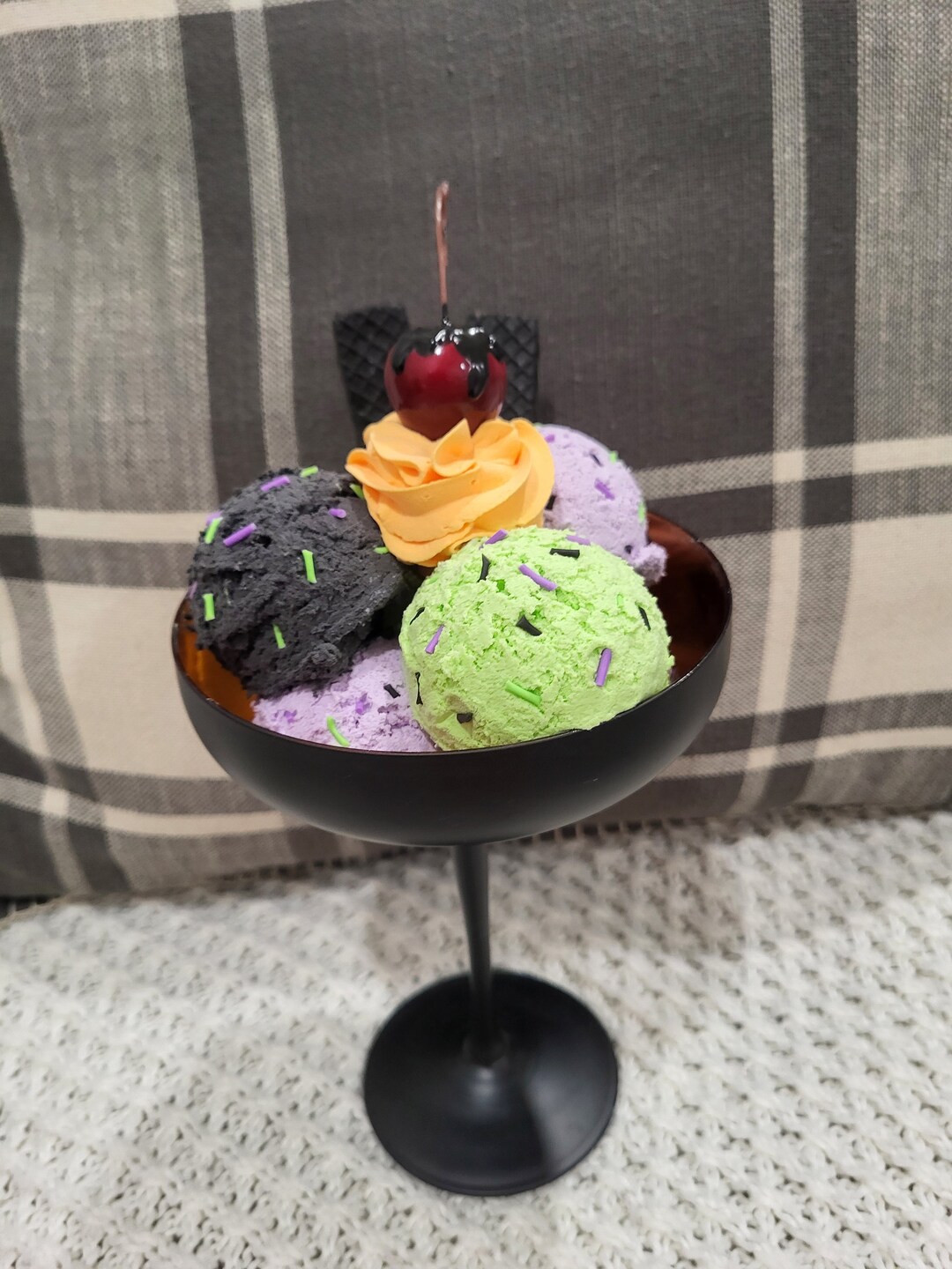 Pip Posh Design Faux Sweet Décor Poison Apple Ice Cream Sundae Dessert ...