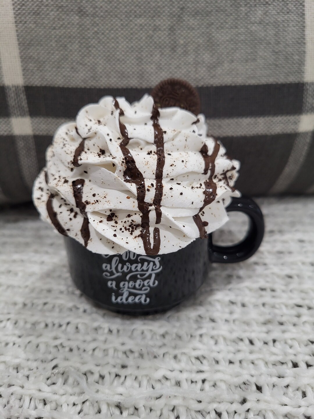 Pip Posh Design Faux Sweet Décor "coffee is Always A Good Idea" Mini ...