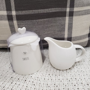 Mini "sweets" Sugar Jar & Mini Cream or Milk Pitcher Set of 2 - Etsy