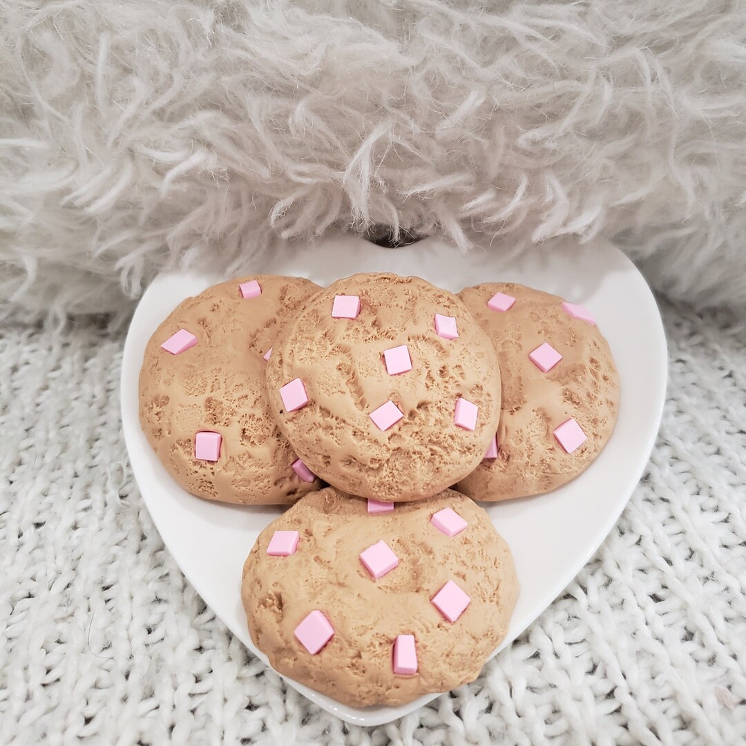 Pip Posh Design Faux Sweet Décor Pink Chip Cookies Bakery Collection - Etsy