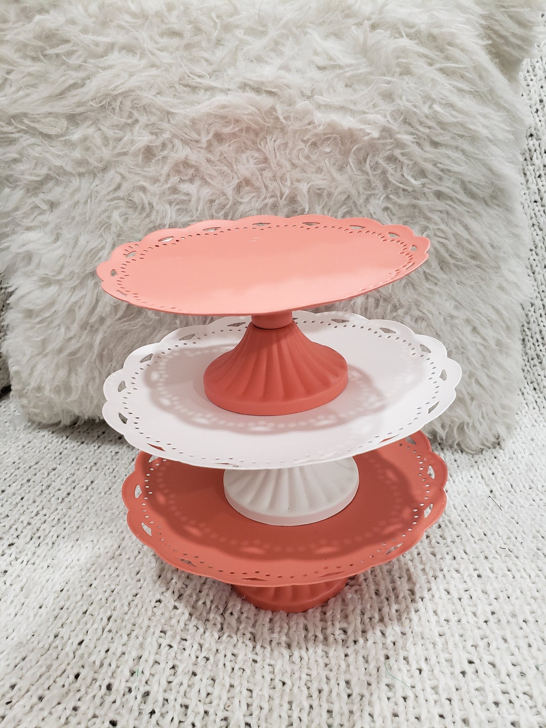 Decorative Pedestal Cupcake/ Cake Stands Set of 3 - Etsy
