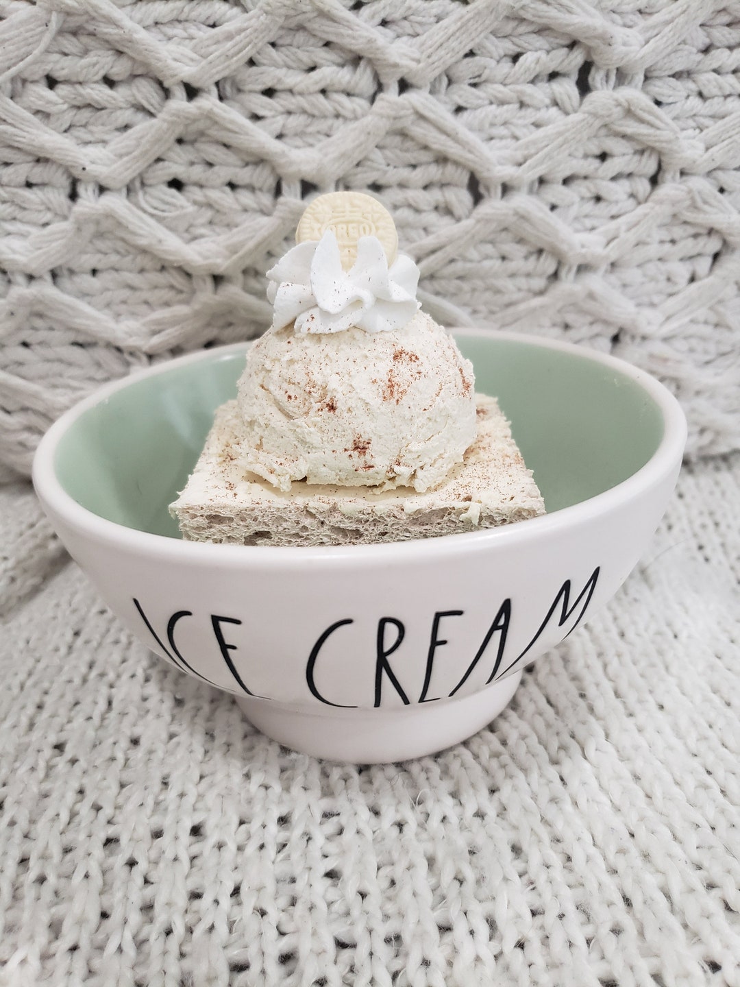 Rae Dunn ice Cream Bowl & Pip Posh Design Faux - Etsy