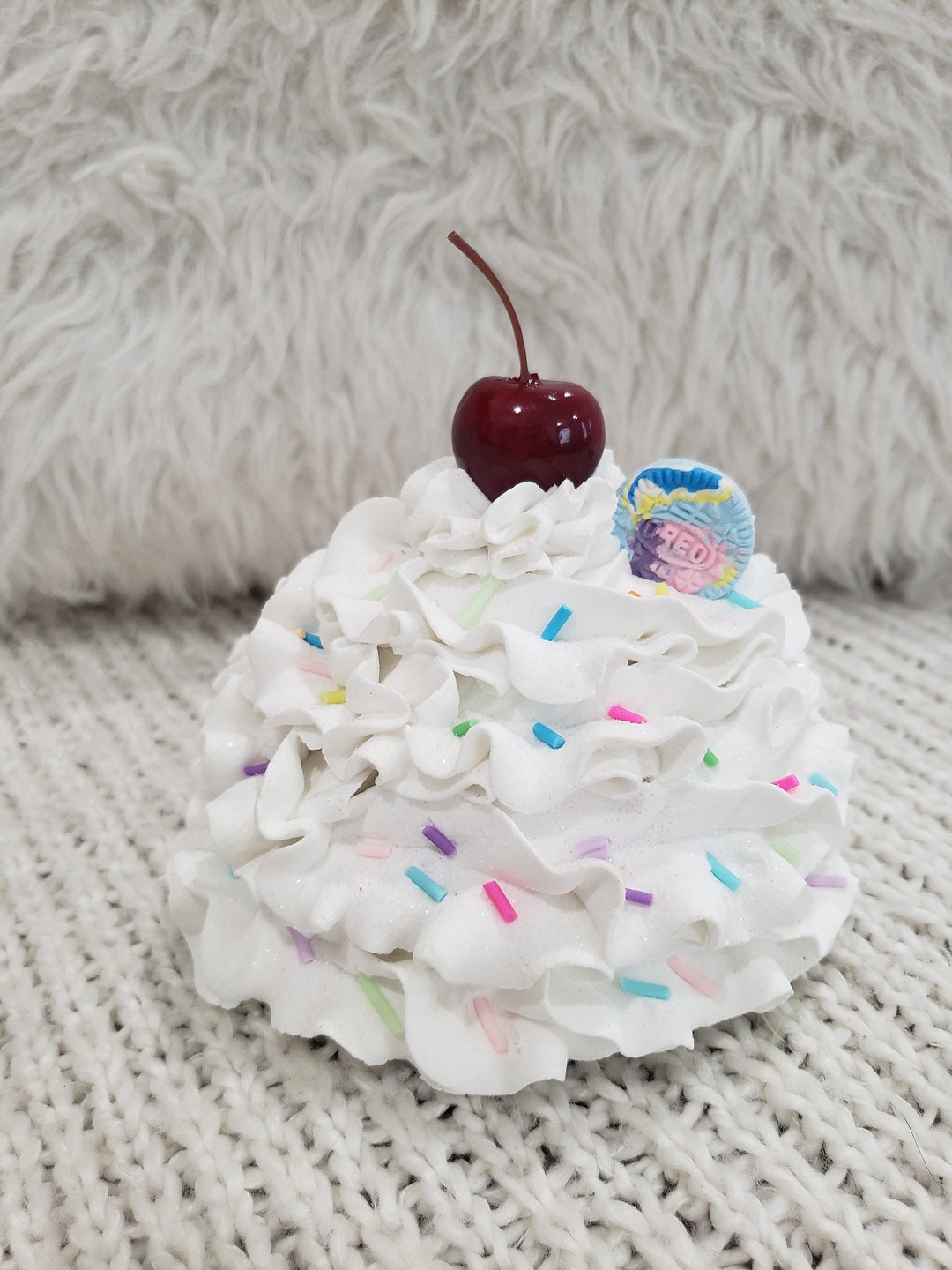 Pip Posh Design Faux Sweet Décor Whipped Vanilla Sprinkle Mug Topper ...