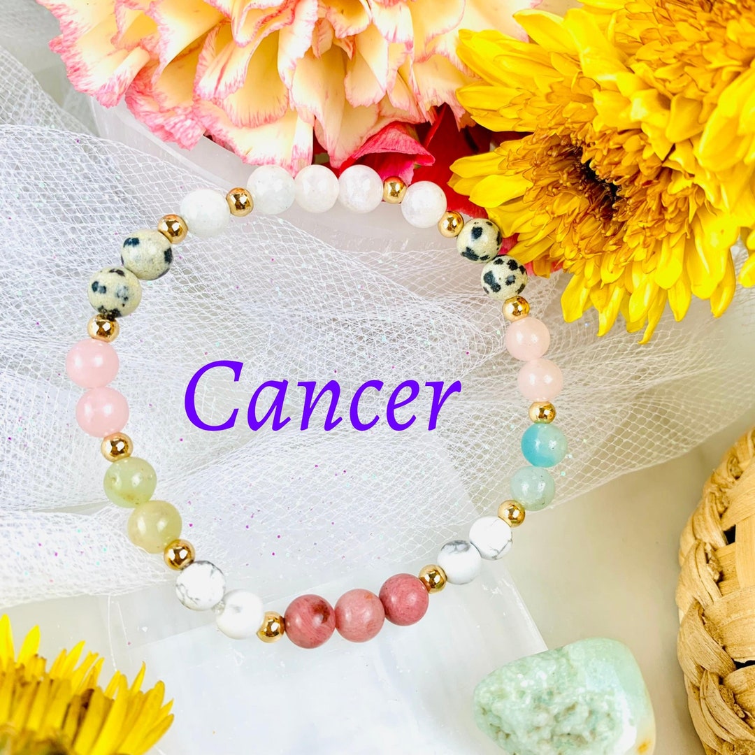 Cancer Zodiac Bracelet, June July Birthstone Bracelet, Cancer Zodiac ...