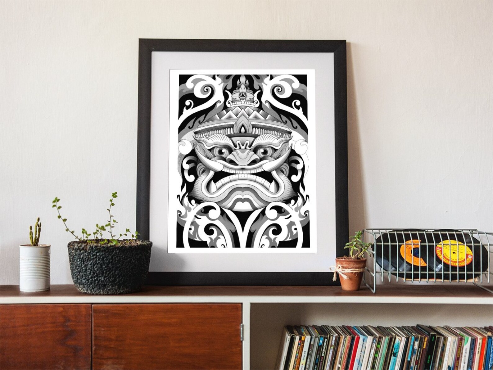 KHMER MASK POSTER Lakhon Khol, Reamker Traditional Cambodian Mask Art ...