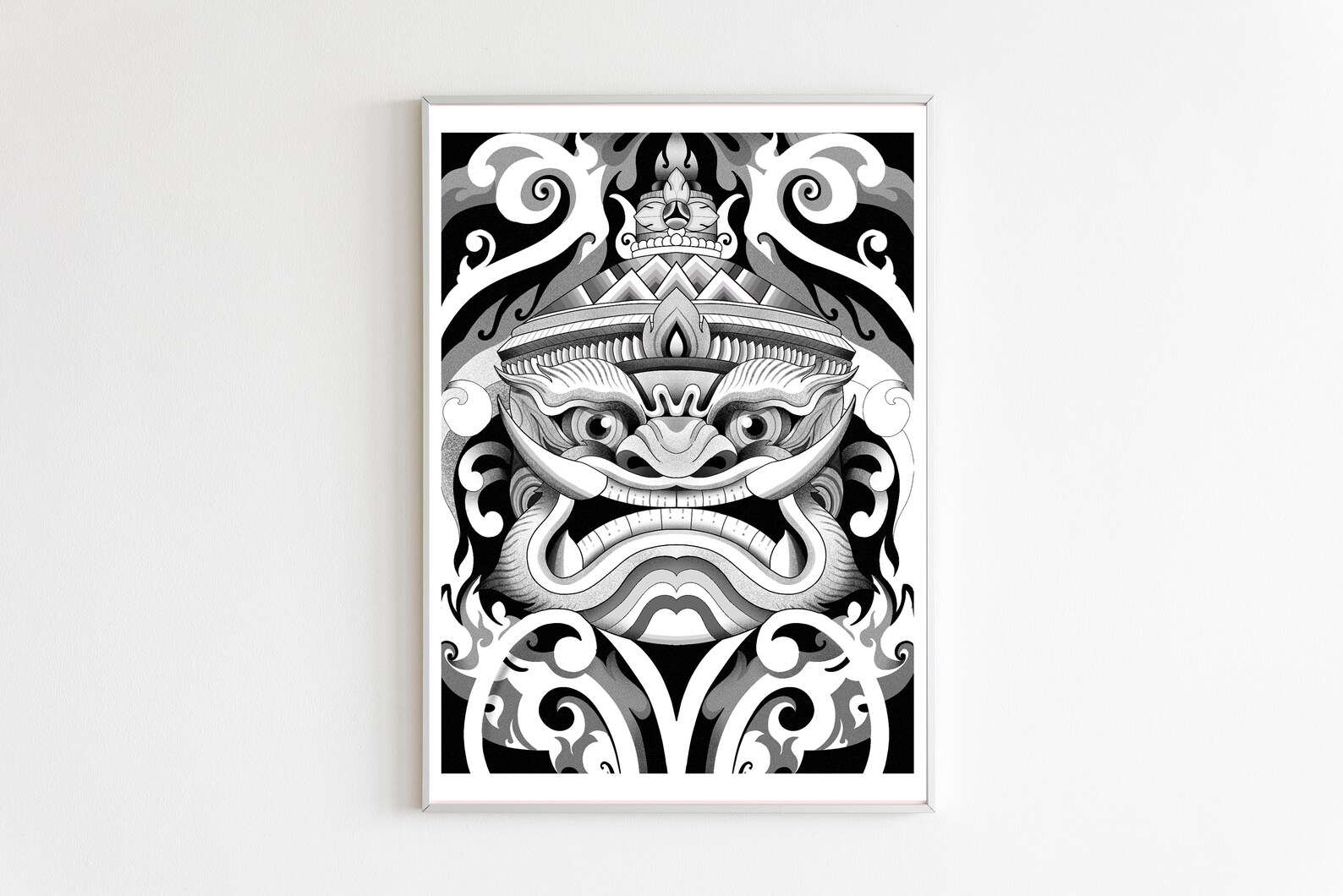 KHMER MASK POSTER Lakhon Khol, Reamker Traditional Cambodian Mask Art ...