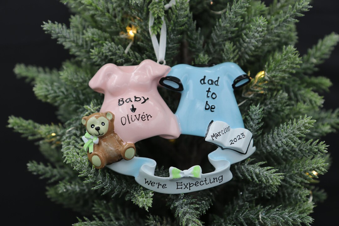 Expecting Parents Christmas Ornaments, We Are Expecting Personalized ...