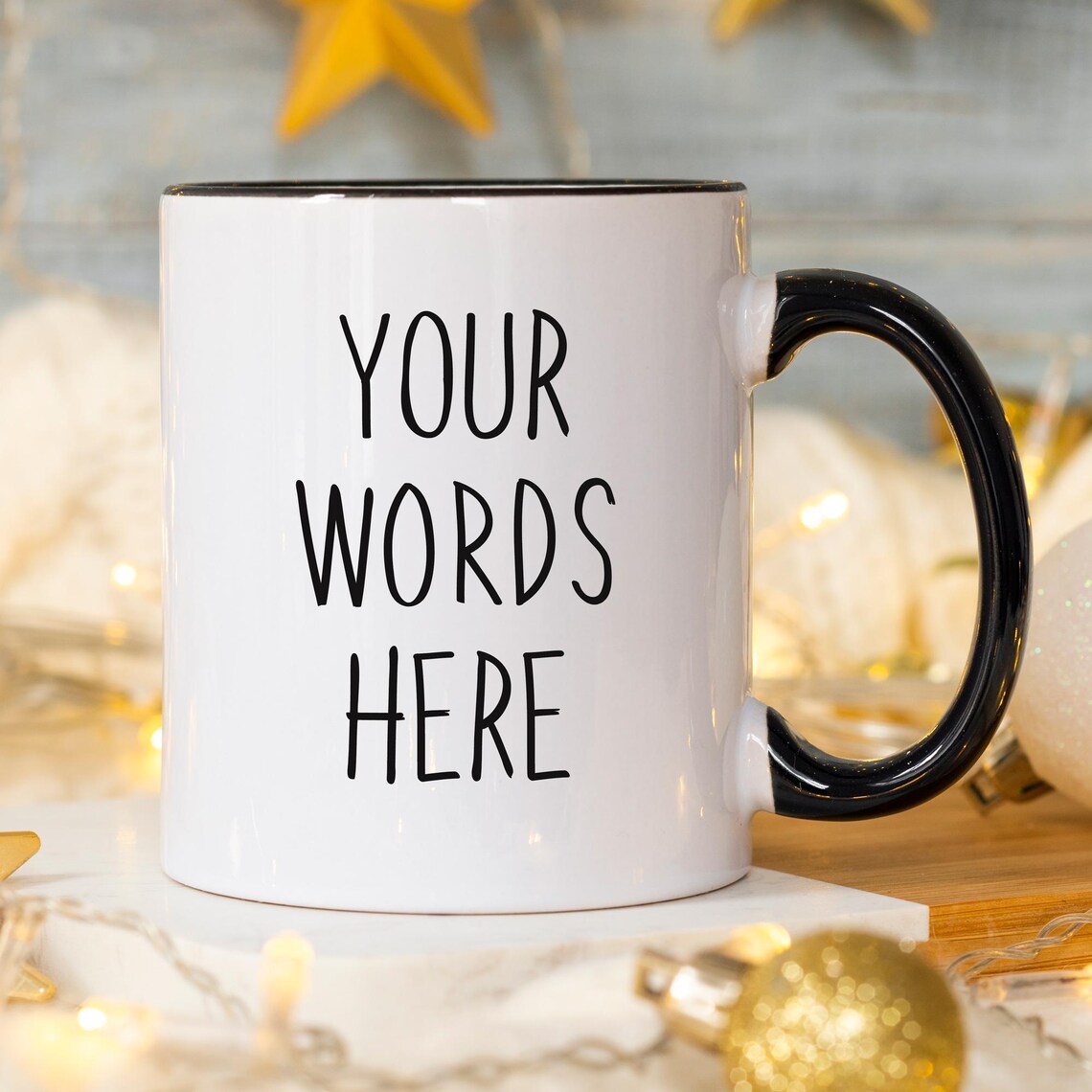 Personalized Text Mug – Custom Name/quote Coffee Cup, 11oz 15oz, Color ...