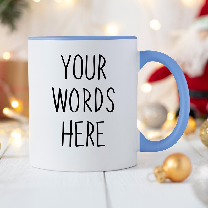 Personalized Text Mug – Custom Name/quote Coffee Cup, 11oz 15oz, Color ...