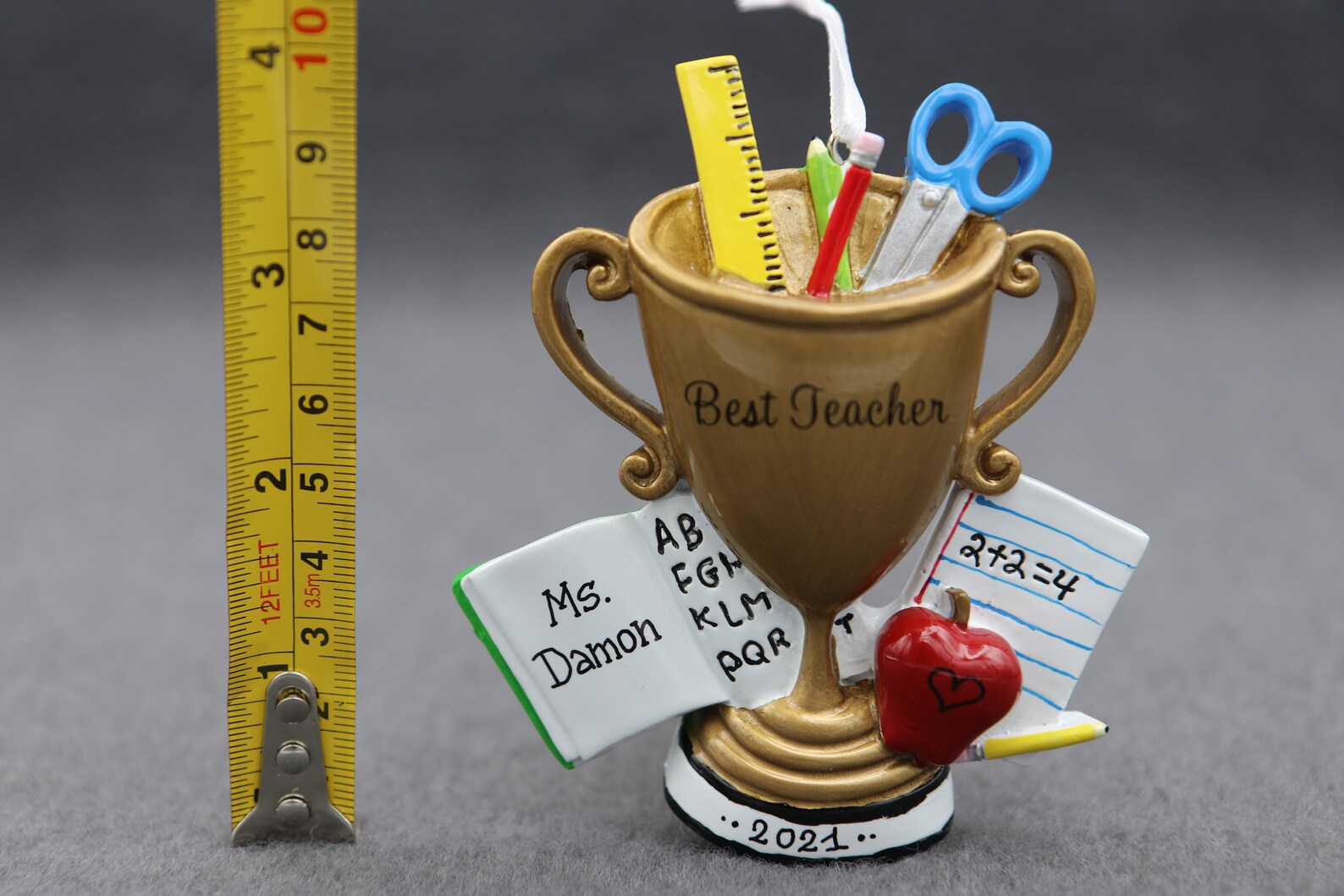 Best Teacher Trophy Personalized Christmas | Etsy