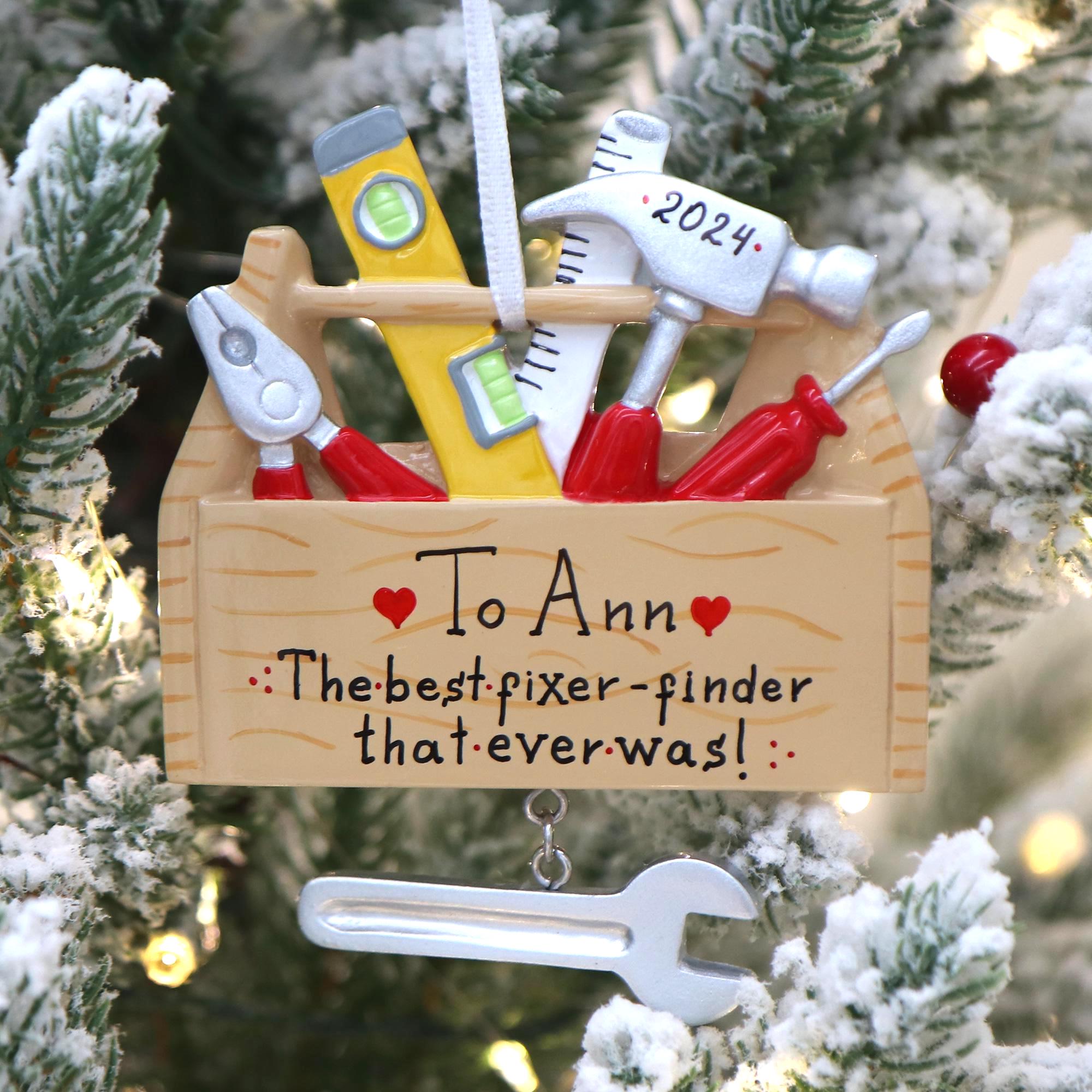 Personalized Handyman Ornament – Toolbox Christmas Tree Decor | Custom ...