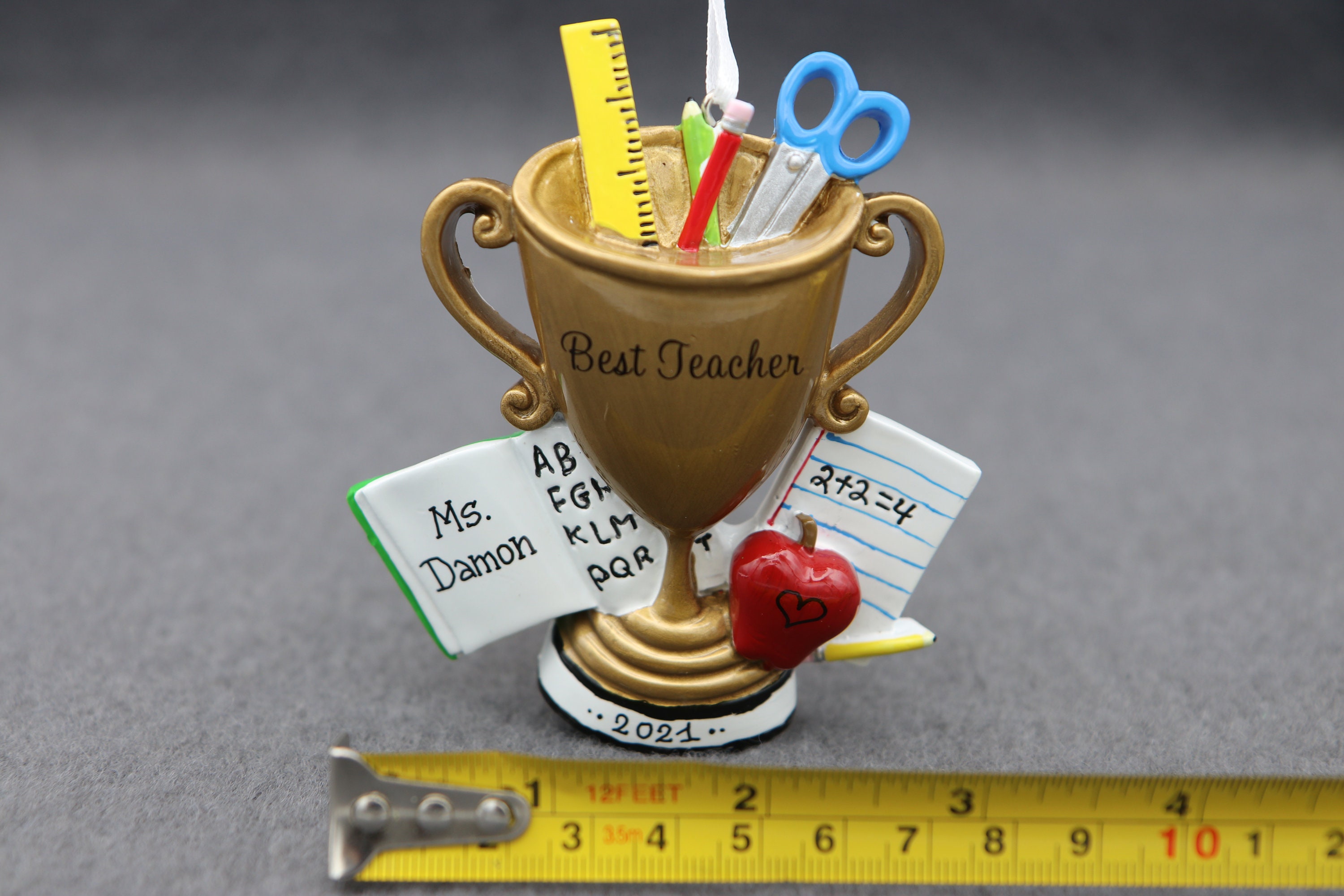 Best Teacher Trophy Personalized Christmas | Etsy