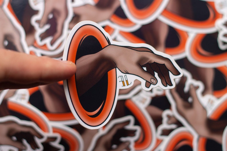 Michelangelo Portal Vinyl Sticker - Pop Culture Parody (10x7cm) - Etsy