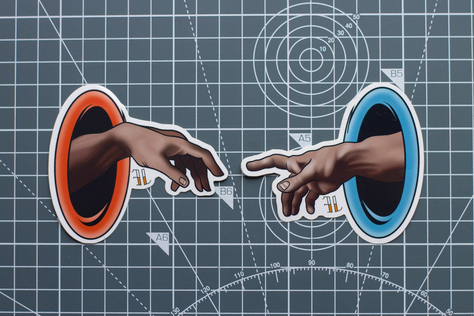 Michelangelo Portal Vinyl Sticker - Pop Culture Parody (10x7cm) - Etsy