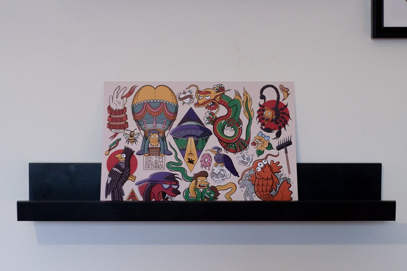 The Simpsons Inspired Tattoo Flash Sheet A4 UNFRAMED - Etsy Australia