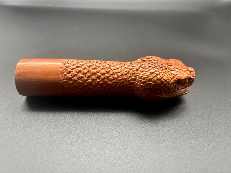 Carved Snake Knife Handle or Walking Stick Top - Etsy