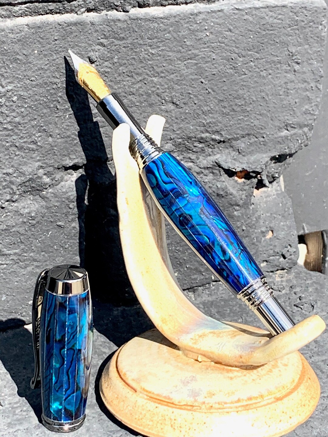 Blue Abalone Fountain Pen - Etsy