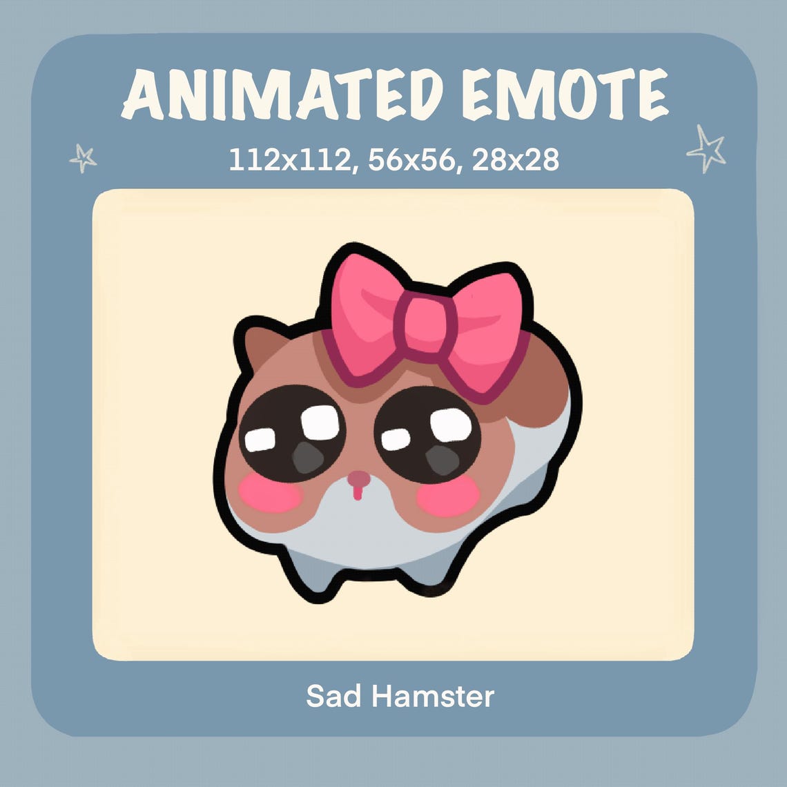 Cute Animated Emote - Sad Hamster - Funny Twitch, Discord, Youtube ...