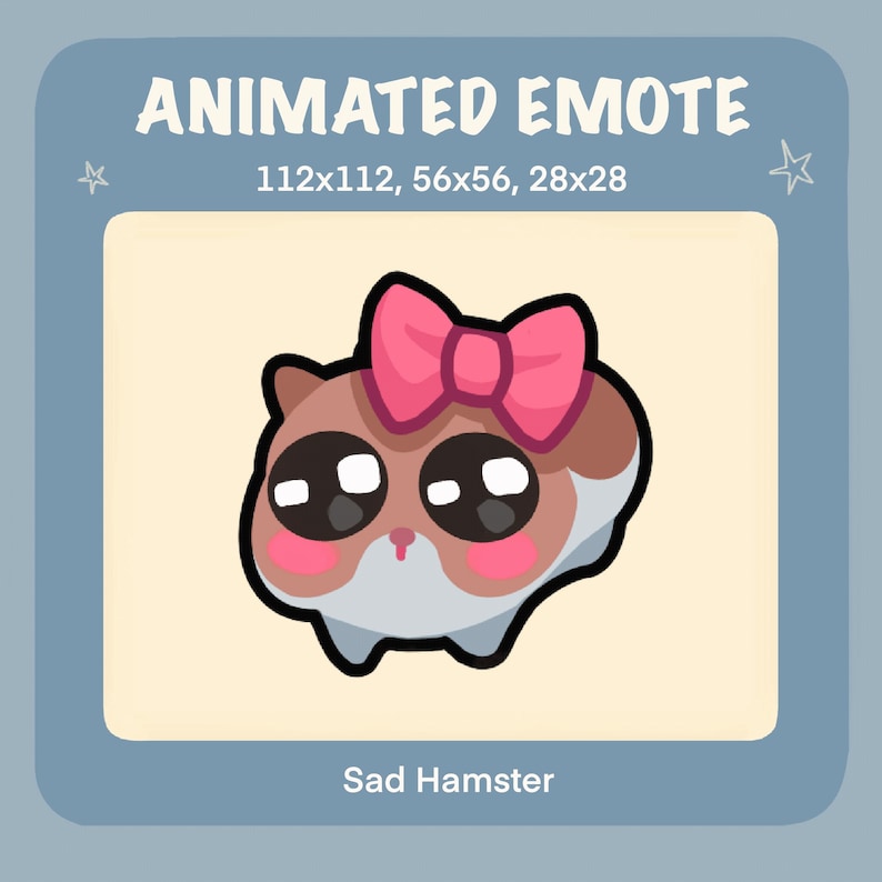 Cute Animated Emote - Sad Hamster - Funny Twitch, Discord, Youtube ...