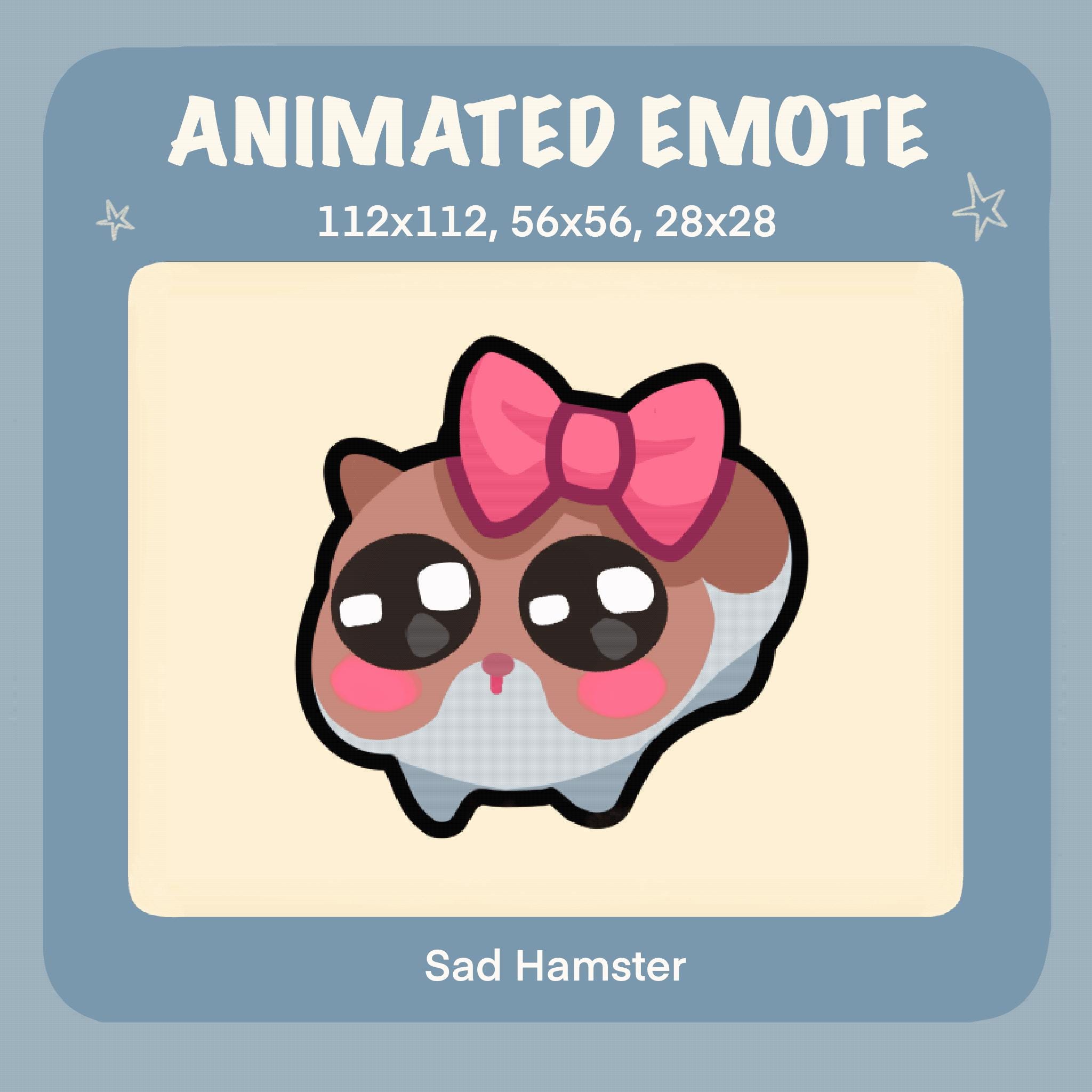 Cute Animated Emote - Sad Hamster - Funny Twitch, Discord, Youtube ...