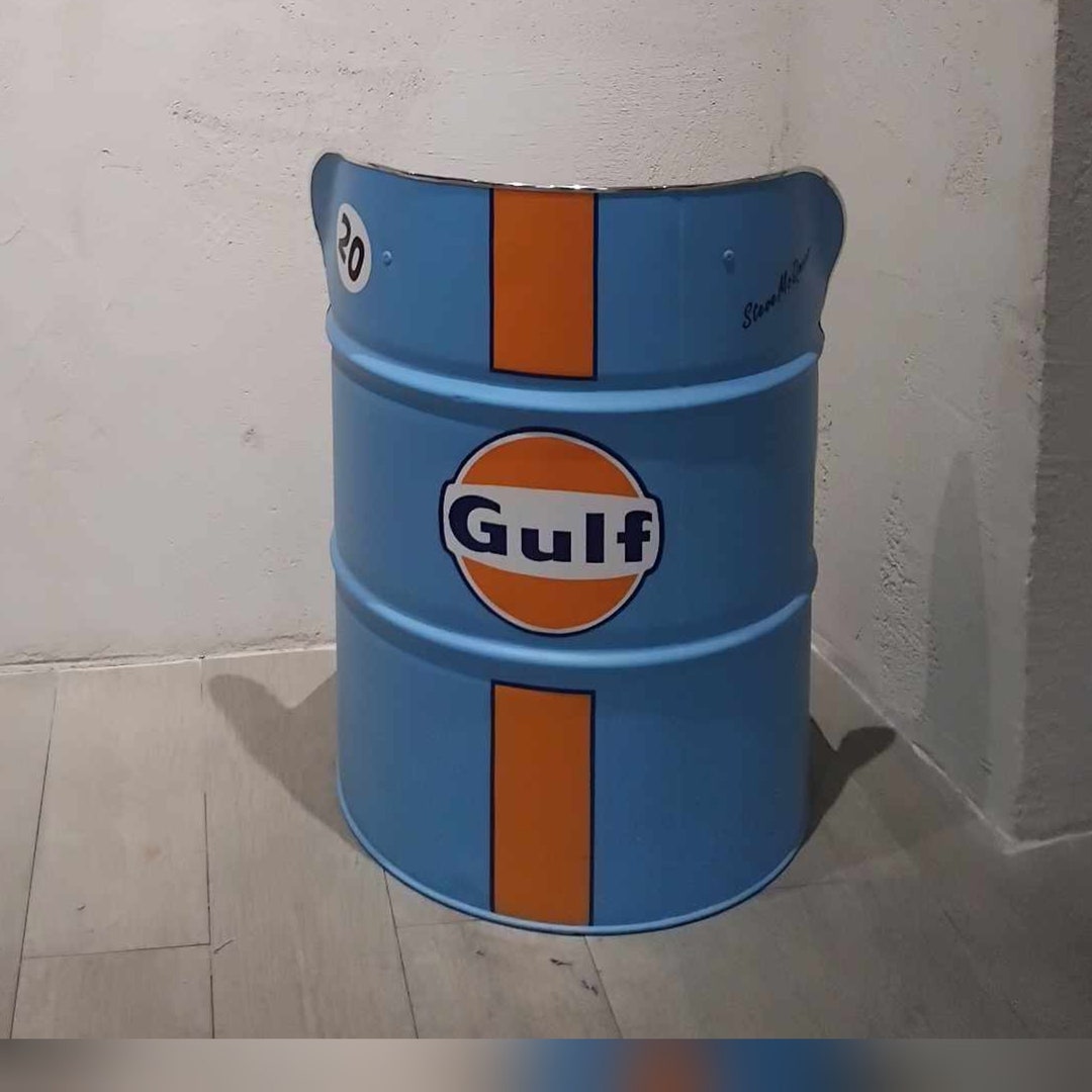 Armchair in Recycled Oil Barrel and Gulf Imitation Leather - Etsy