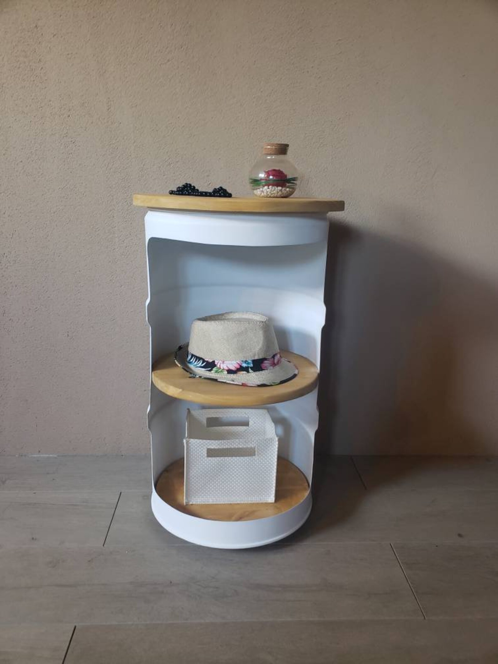 Mini Bar Étagère Table en tonneau baril, bidon upcyclé totalement ...