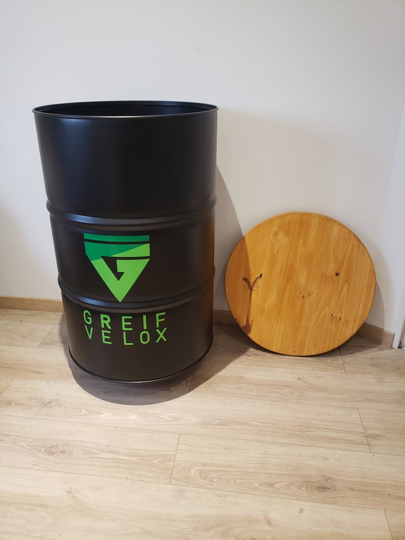 Barrel Storage Barrel With Fully Customizable Lid, Height 90 Cm - Etsy