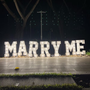 3FT Marquee Letter Light Sign,marry Me Letter White Light Letters,high ...
