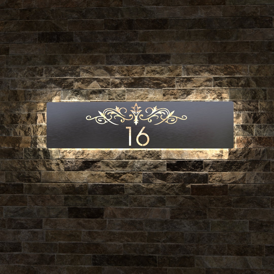 Modern Metal House Number Sign,custom House Number,metal Address Sign ...