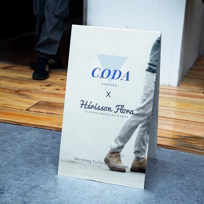 Custom Stainless Steel A-frame Sign | Outdoor Advertising Board | Cafe ...