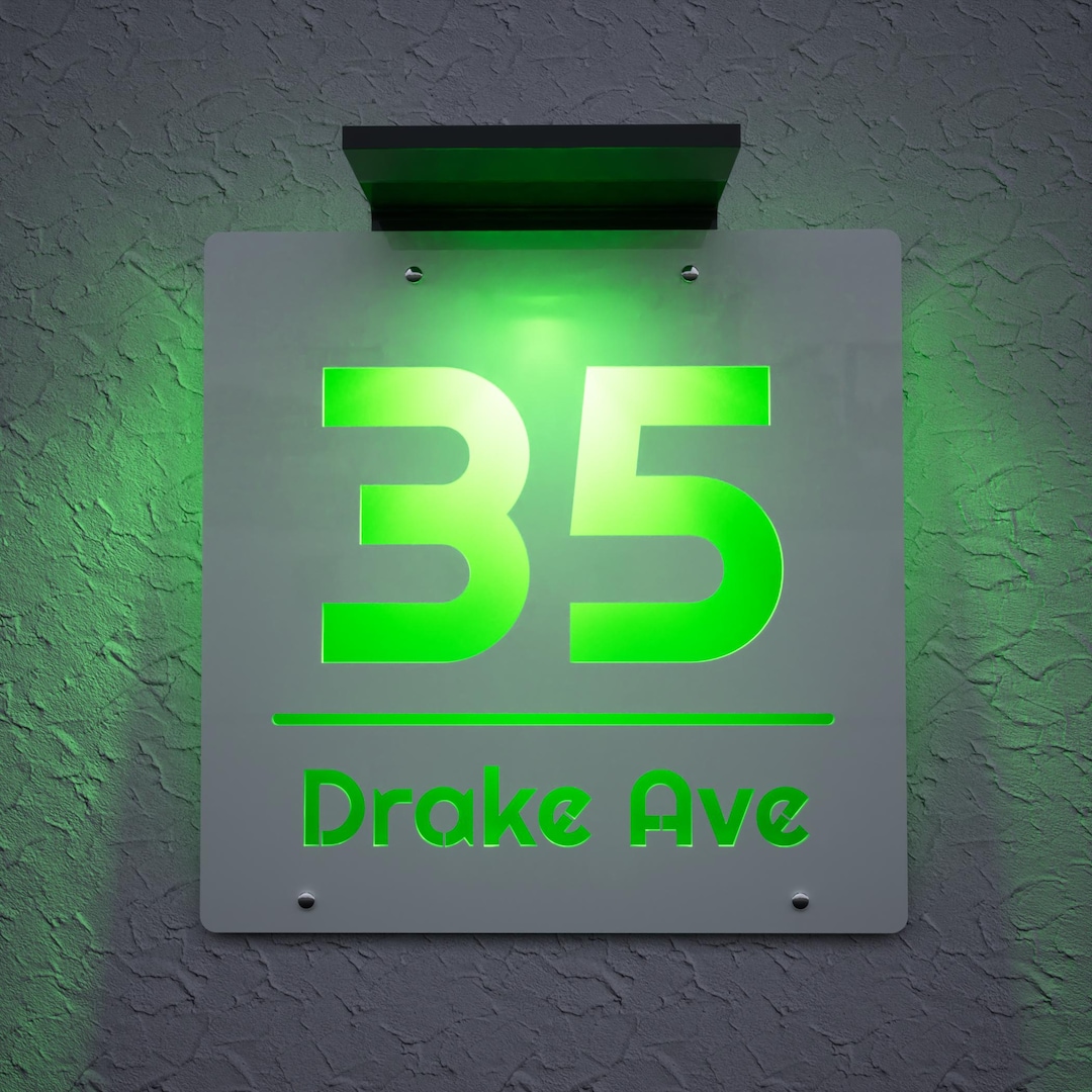 Automatic Solar Address Sign | Wireless House Numbers | No Wiring ...