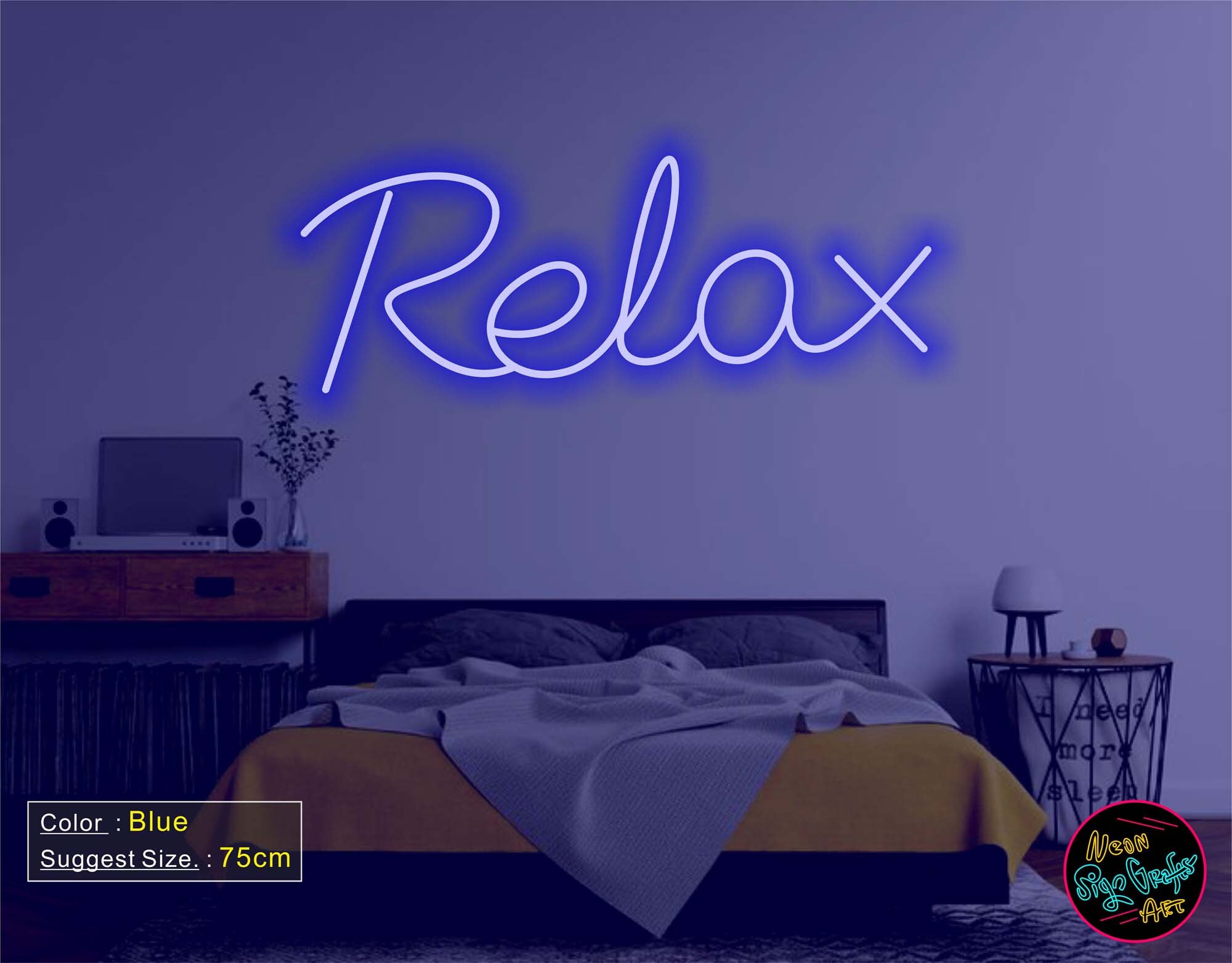 Relax Neon Signs,custom Neon Sign,decor for Coffee Library Wall Art ...
