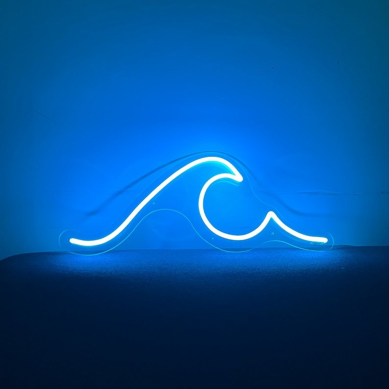 Wave Neon Signanime Neon Signkid Bedroom Decor Neon - Etsy
