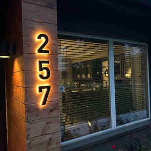 House Number Sign,moder Metal Backlight House Number Sign,outdoor ...