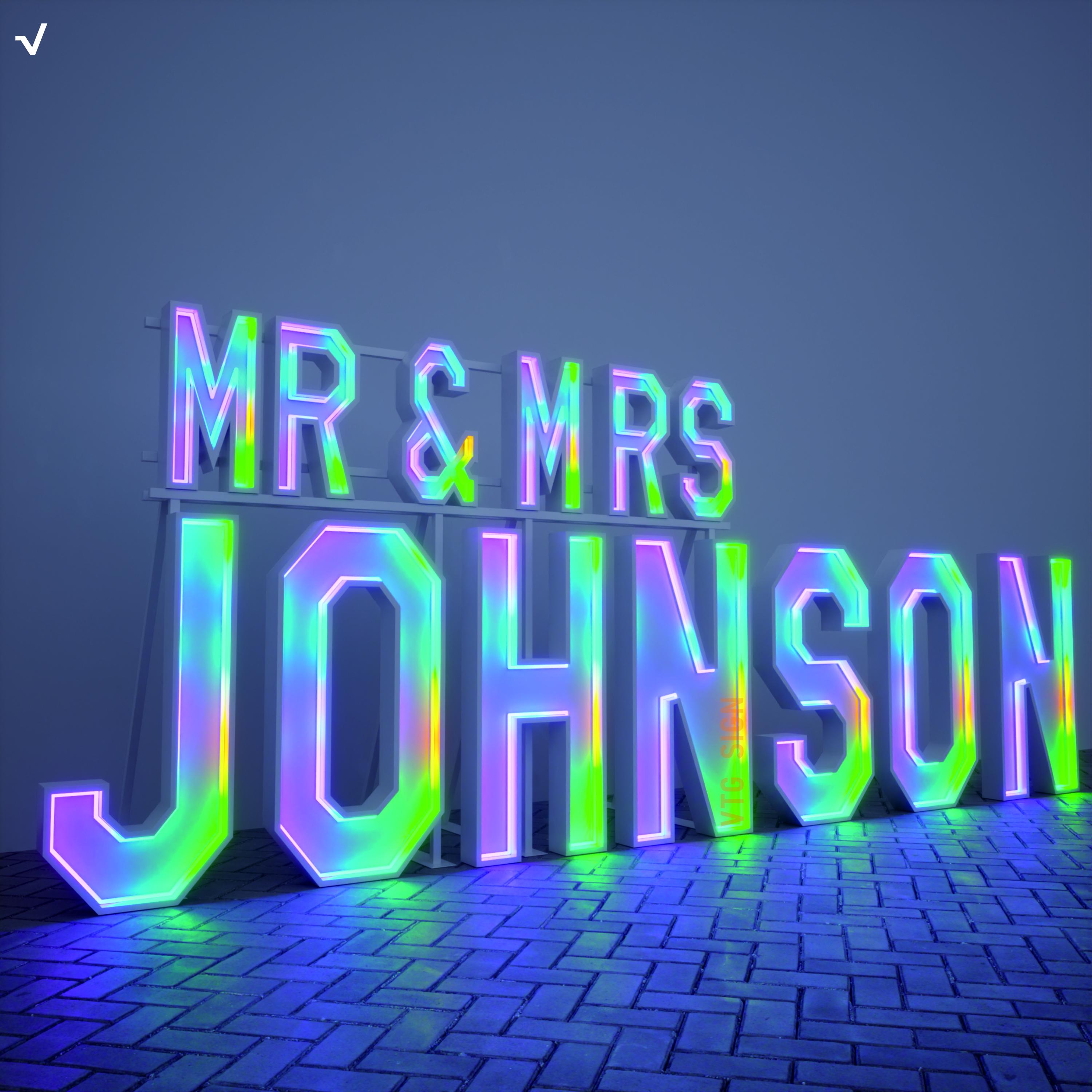 Mr&mrs Large Scale Letters - Big LED Marquee Signs, Event Stage Decor ...