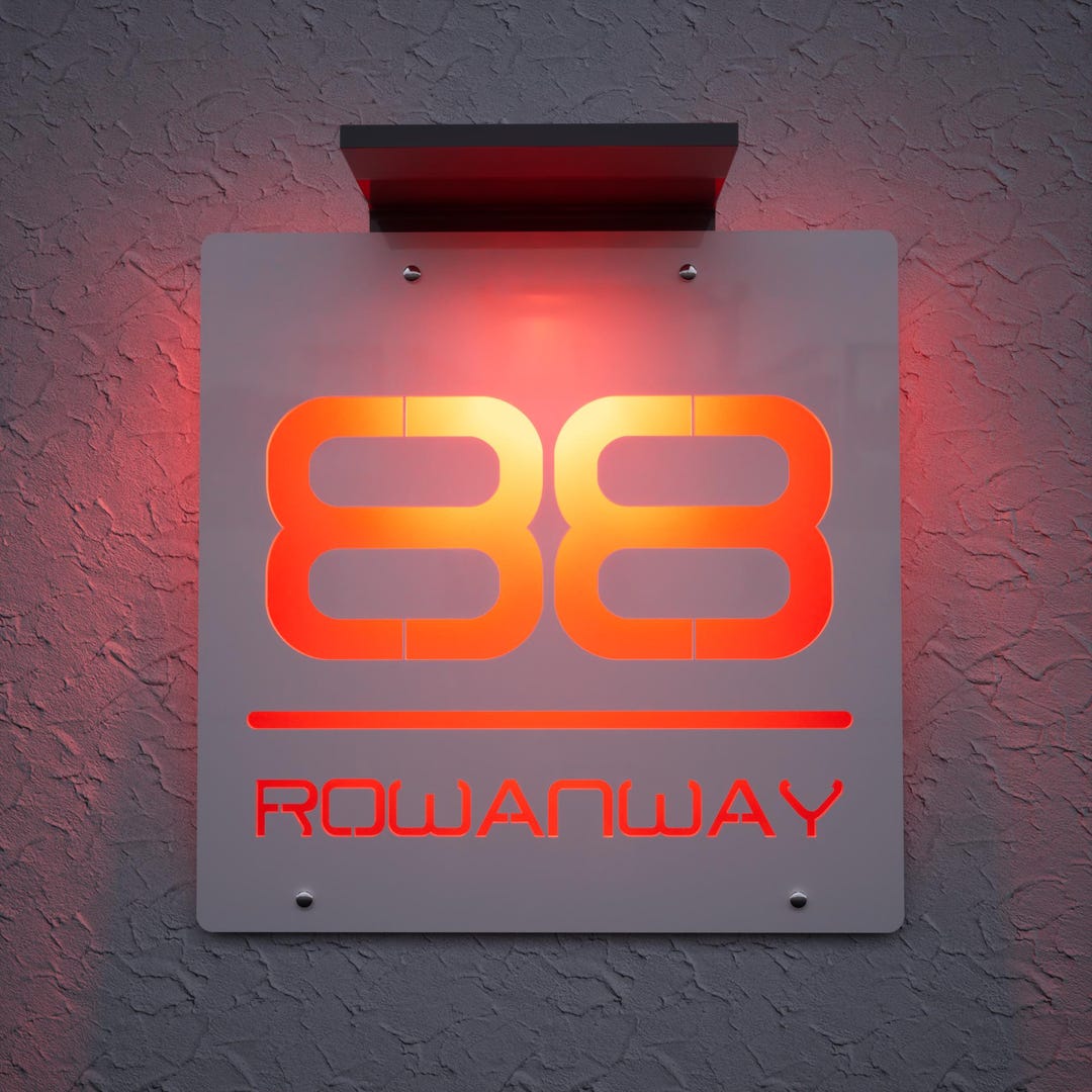 Wireless Solar Number Plaque | Automatic Address Light | No Wiring ...