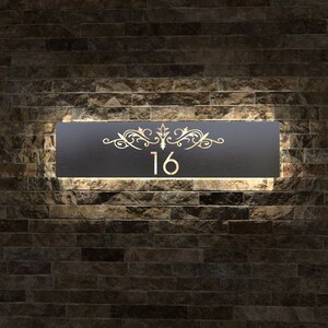Welcome Home Number Yard Sign,led House Number,address Plaque Number ...
