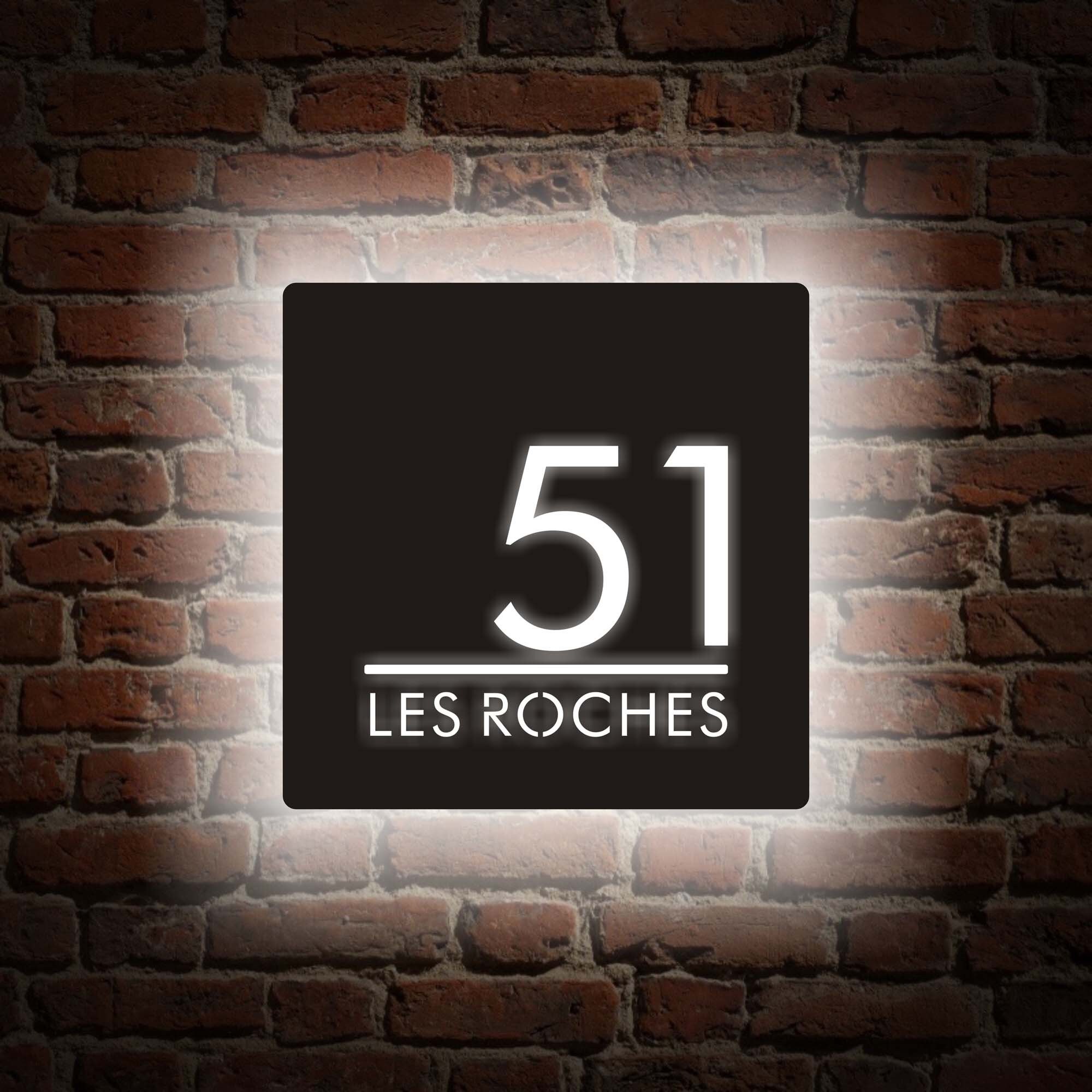 Custom Address Plaqueled House Number3d Numberilluminated | Etsy